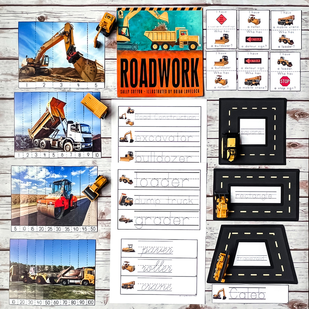 Roadwork: Road Construction Printable Pack – Living Montessori Now